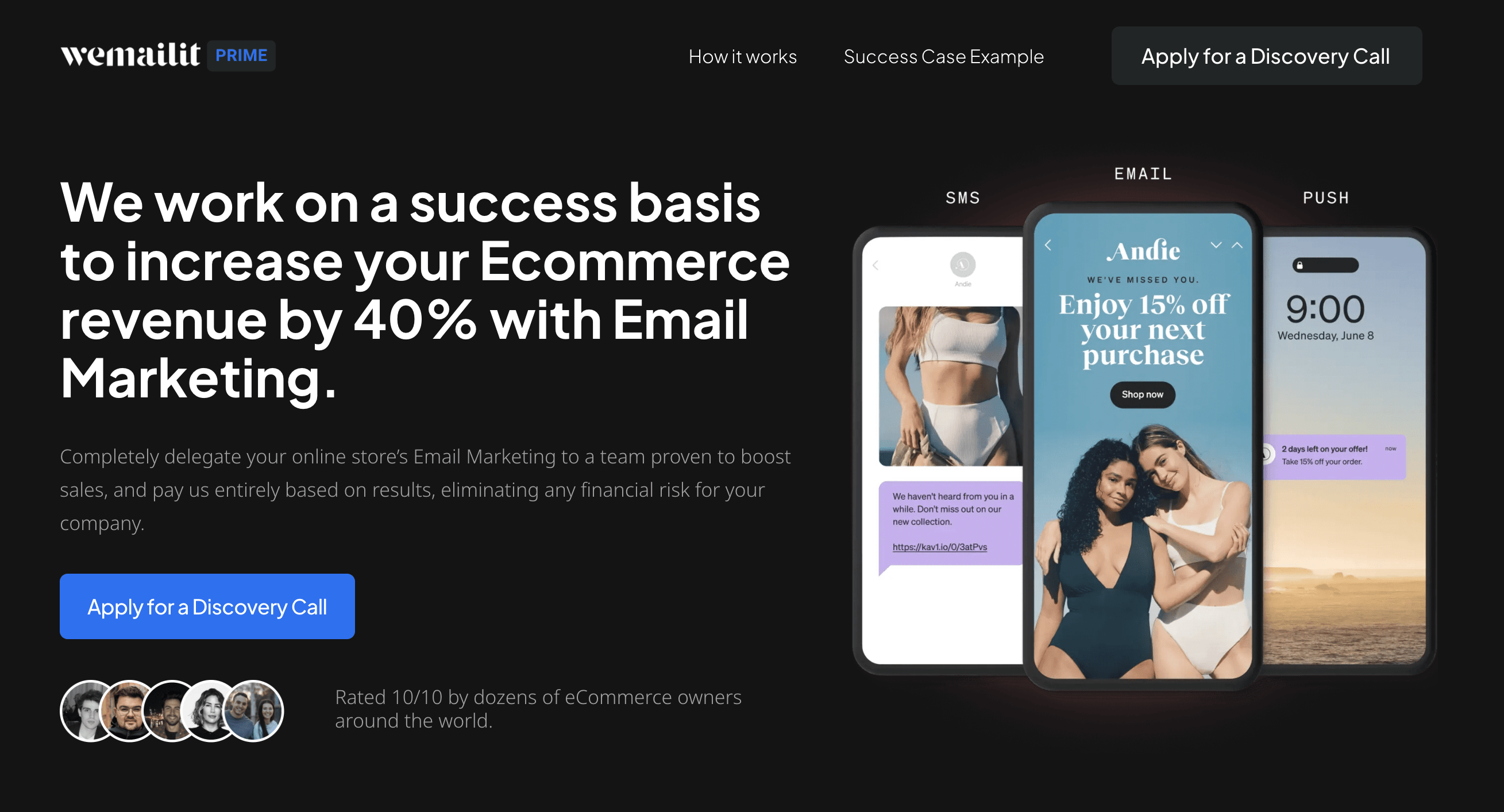 Success-based Email Marketing service to increase sales by 40%